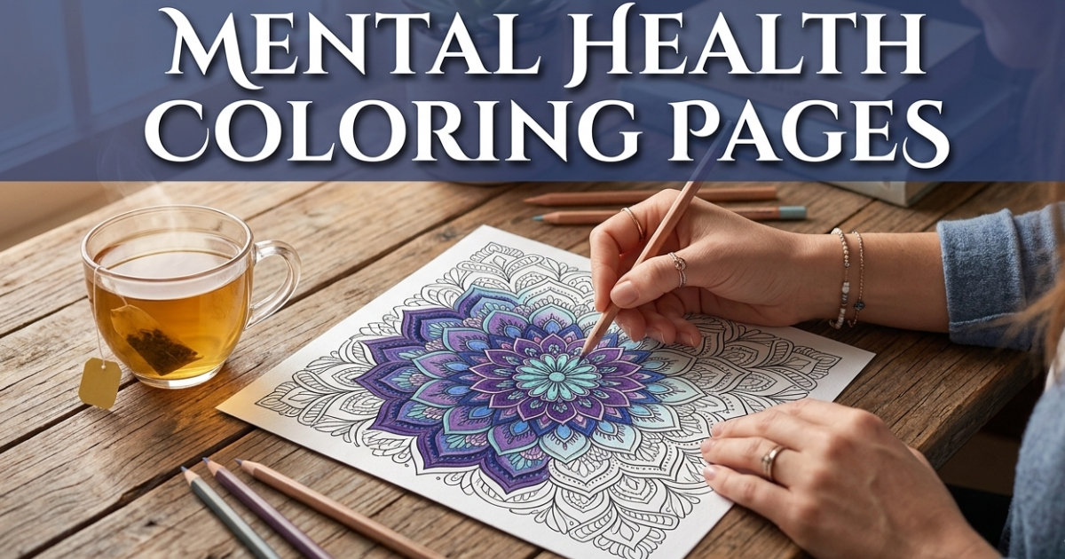 20 Free Mental Health Coloring Pages for Adults — Stress Relief ...